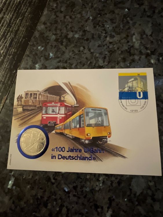 Numisbrief 100 Jahre U-Bahn in Deutschland (Nuovo (secondo la descrizione)) a Schlossrued per ...