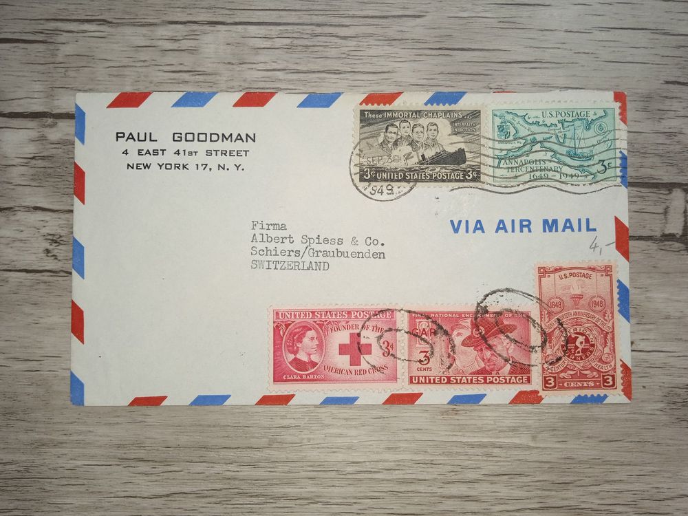 TR14 Enveloppe + Timbre USA 1949 | Kaufen auf Ricardo