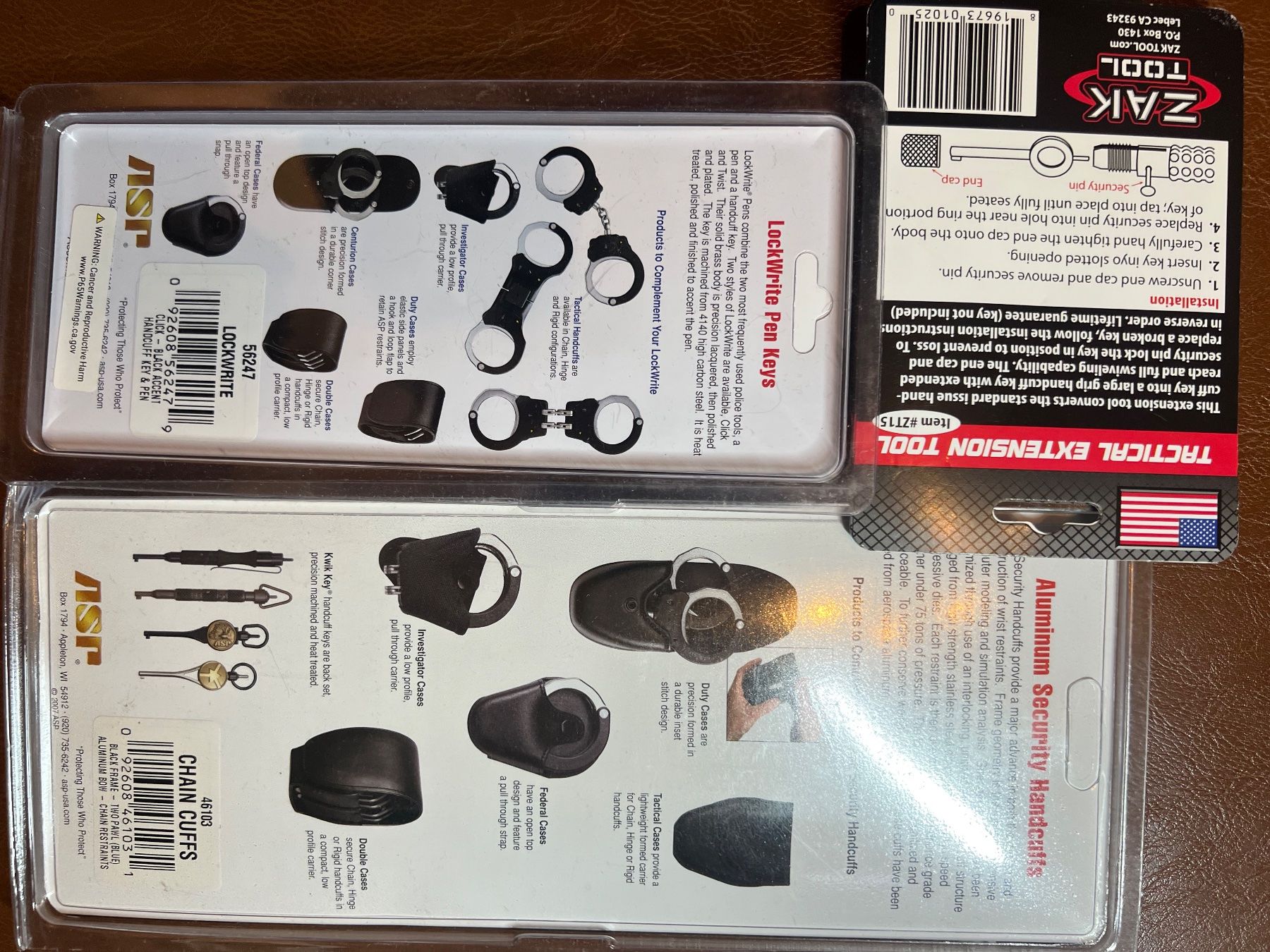 ASP Handfesseln, Pen Key LockWrite & ZAK Tool - Neu! (Neu (gemäss ...