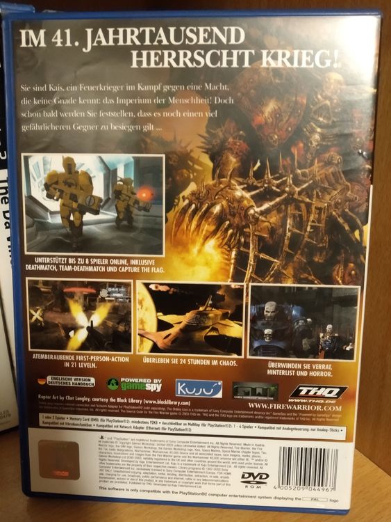 PlayStation 2 - PS2 - Warhammer 40.000 : fire warrior (Gebraucht) in ...