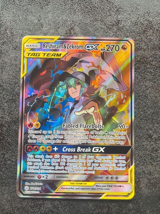 Reshiram & Zekrom GX Full Art 222/236 | Kaufen auf Ricardo