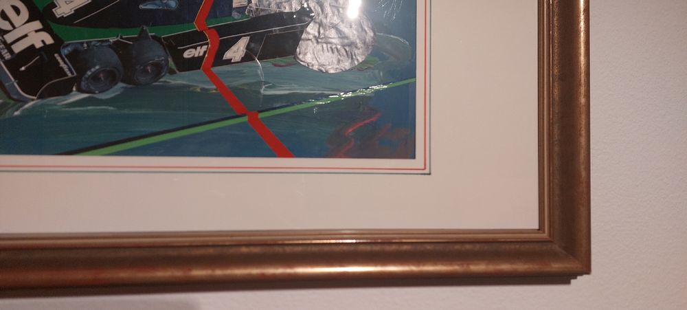 Original Gemälde F1 Tyrrell 6, 1977. Acryl. Gerahmt. 85x60cm (Gebraucht ...