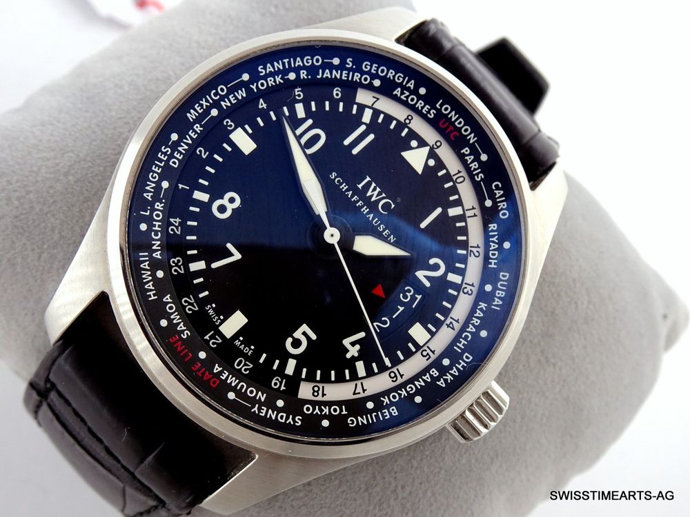 IWC WORLDTIMER IW326201 AUTOMATIK 45MM FLIEGER HERRENUHR (Gebraucht) in ...