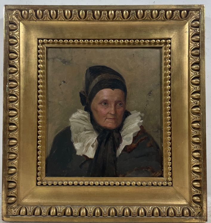 Raphael Ritz (1829-1894) Gemälde - Dame mit Kopfbedeckung | Kaufen auf ...