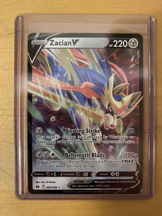 Zacian V 095/159 Holo Ultra Rare Crown Zenith Pokemon Card | Kaufen auf ...