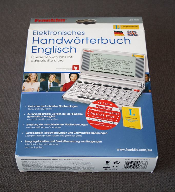 Franklin Elektronisches Handwörterbuch Englisch LDE-1680 (Gebraucht) in Münchenbuchsee für CHF ...