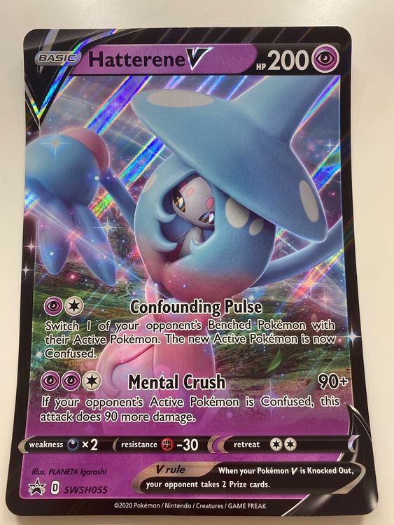 Pokémon Hatterene V Riesen-Karte (Gebraucht) in Hochfelden für CHF 4 ...