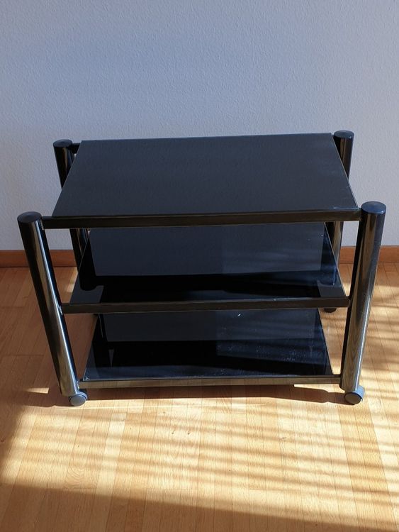 TV / HIFI Rack mit Glastablaren schwarz - Soundstyle (Gebraucht) in ...