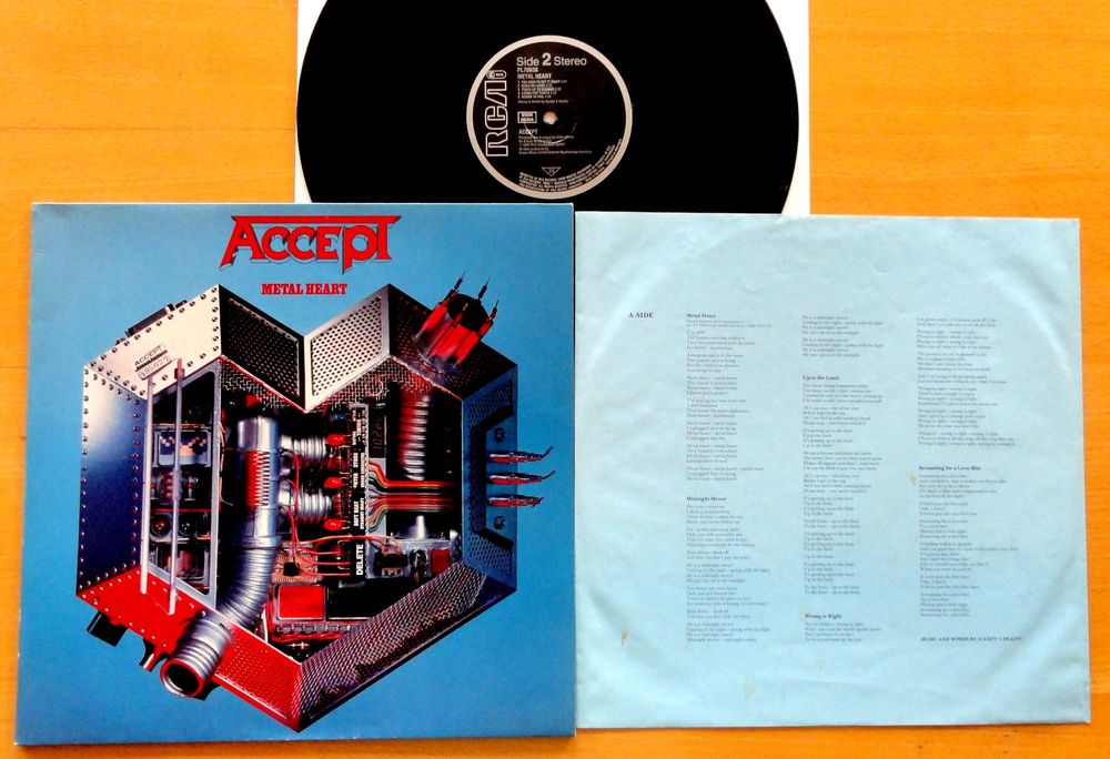 LP ACCEPT metal heart RCA 1985 HEAVY METAL | Kaufen auf Ricardo