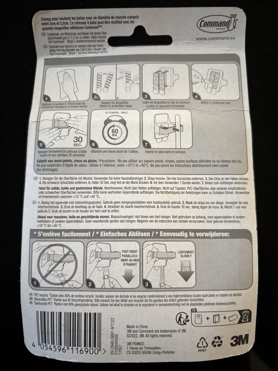 Besenhalter, Neuer Command - hält bis 1.8 kg - OVP! (Neu und ...