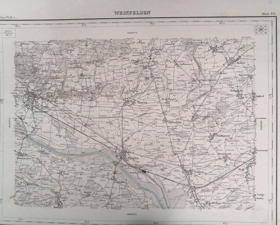 Weinfelden Siegfriedkarte Ausgabe 1908 (Gebraucht) in Rafz für CHF 32 ...