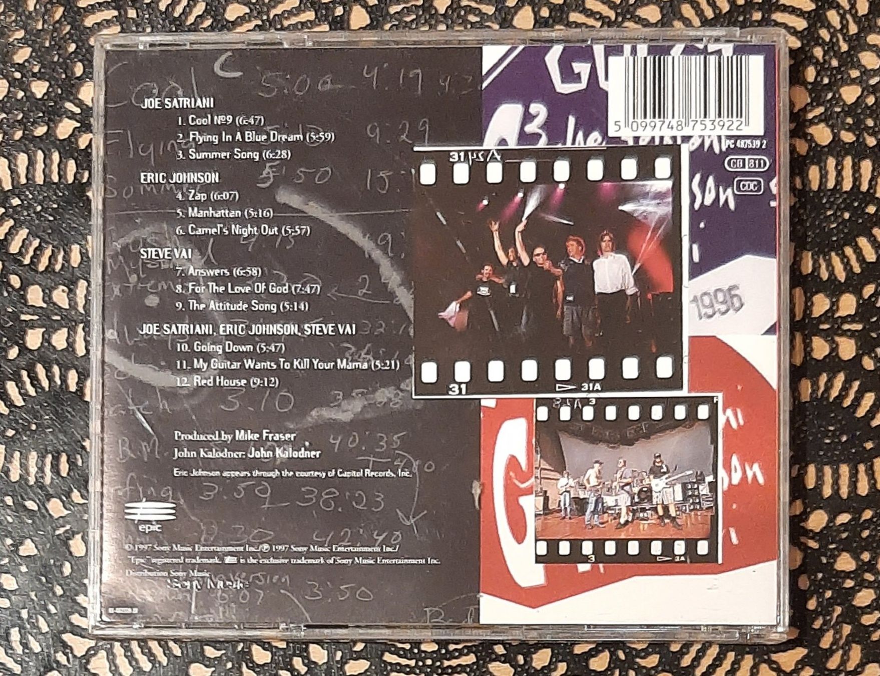 G3 Joe Satriani - Live In Concert, USA Rock CD Album 1997 (Gebraucht ...