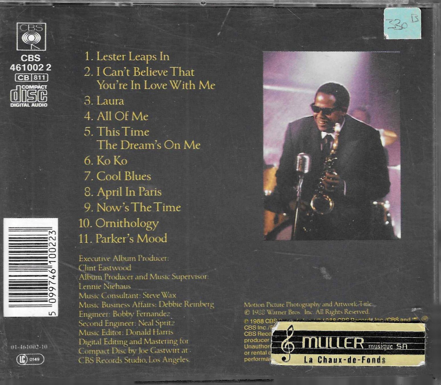 Bird (Charlie Parker) - Original Motion Picture Soundtrack (Gebraucht ...