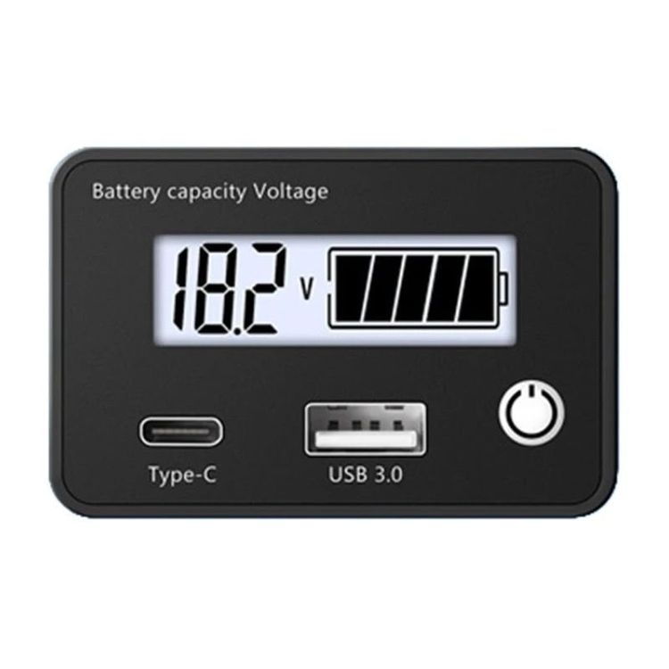 Camper Van RV Caravan Boat battery monitor + USB charger (Neu und ...