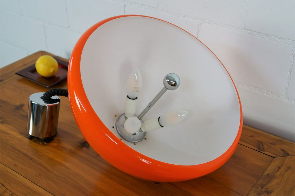 Orange MEBLO Pendel Leuchte mit Zugseil GUZZINI 70er Jahre | Kaufen auf Ricardo