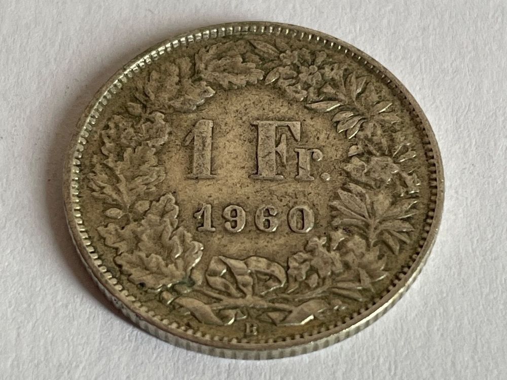 Superbe pièce 1Fr. HELVETIA 1960 en argent | Kaufen auf Ricardo