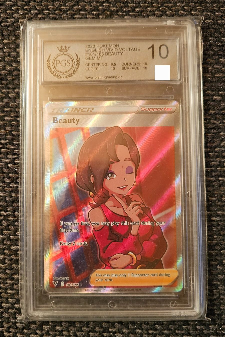 🇬🇧 Pokémon Trainer Beauty 181/185 (Vivid Voltage) - PGS 10 (Neu (gemäss ...