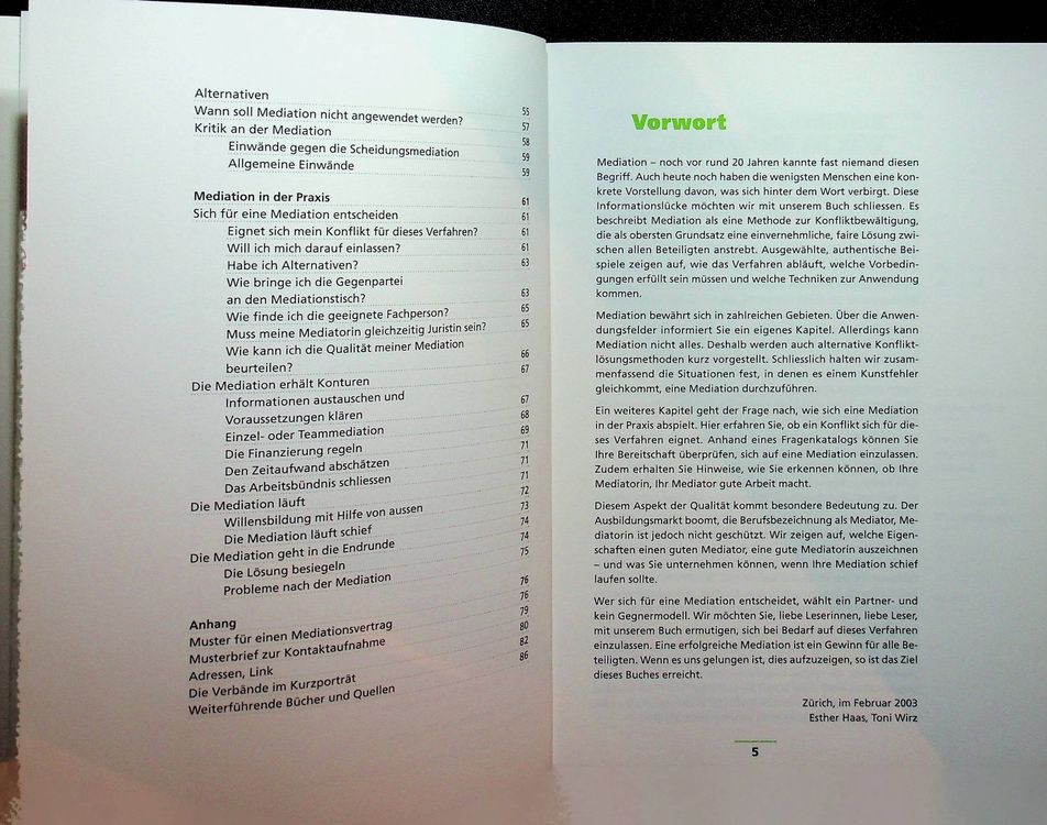 Esther Haas , Toni Wirz Mediation Konflikt lösen im Dialog | Kaufen auf ...