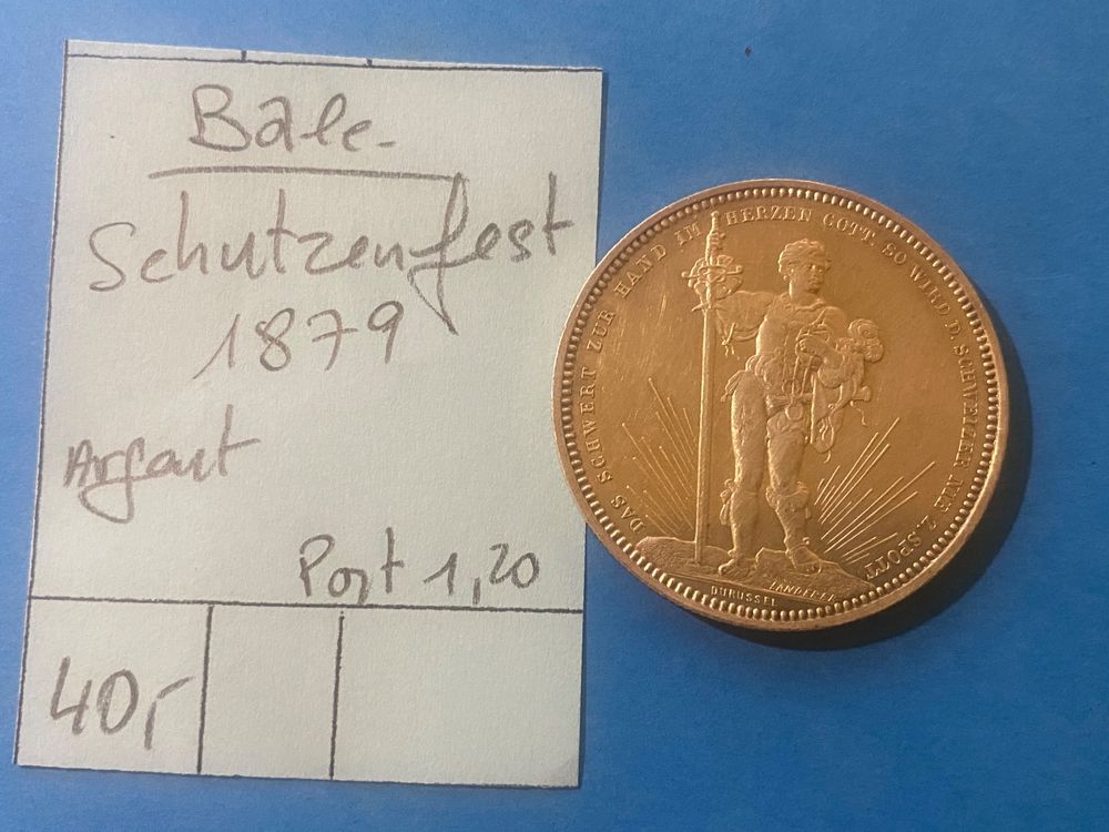BALE : SCHUTZENFEST 1879 _ ARGENT | Kaufen auf Ricardo
