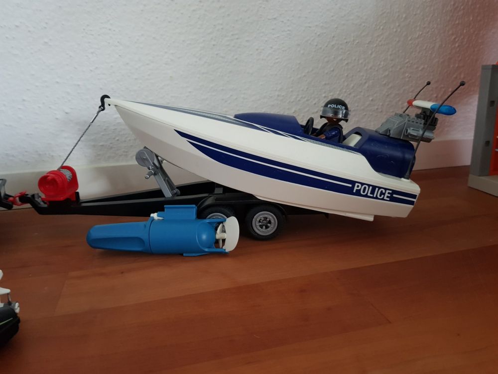 Playmobil Polizeiset mit Speedboot und Motorrad | Kaufen auf Ricardo