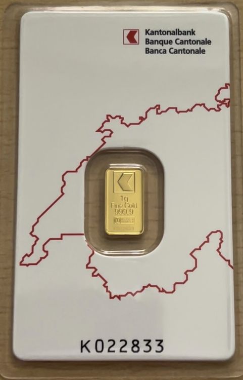 Goldbarren 1 Gr. - Fine Gold 999.9 - Zertifiziert (Neu und ...