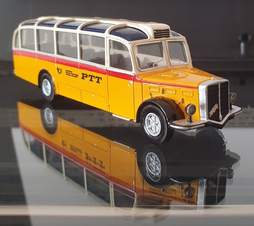 HB Model PTT PostAuto FBW Bus Alpenwagen 1:87 Kunststoff (Neu (gemäss Beschreibung)) in Therwil ...