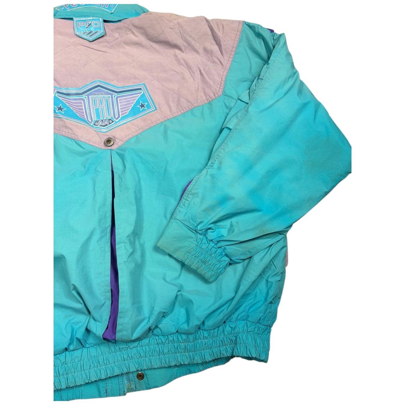 Veste de ski Vintage Pro-AM Reusch turquoise et rose - M (Neuf (Voir ...