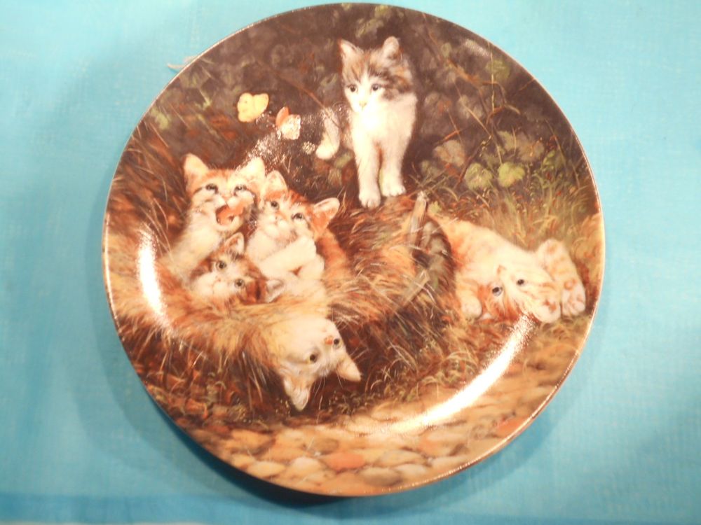 Sammelteller Katzen im Korb 1991, Wolfgang Kaiser (Neu (gemäss ...