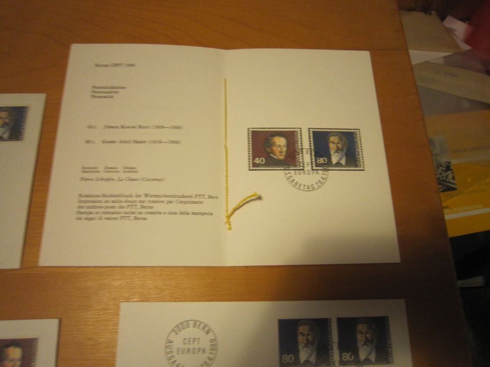 CH 1980 FDC EUROPA Serie und 4er und PTT Blatt AB NUR 75 RP (Gebraucht) in Gordola für CHF 0.75 ...