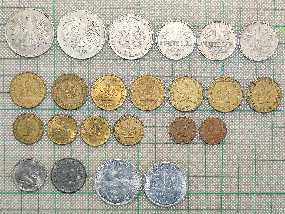 23 alte Münzen (Deutschland) (Gebraucht) in Heimberg für CHF 8 – mit ...