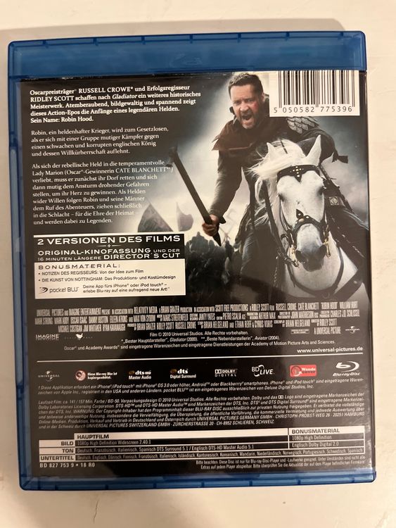 Robin Hood (2010) Blu-ray - Director‘s Cut (Neu (gemäss Beschreibung ...