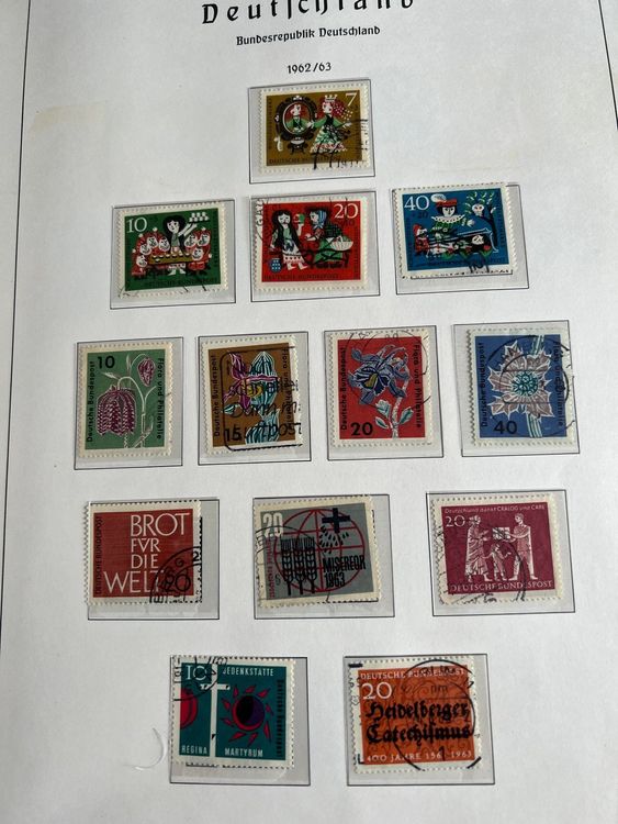 13 timbres oblitérés 1962/63 Allemagne selon photo (D'occasion) à ...