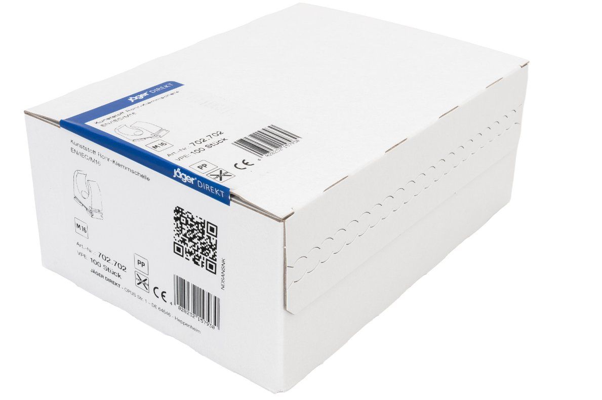 100 Jäger Kunststoff Rohr-Klemmschelle EN/IEC/M20 (Neu und ...