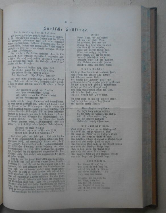 Robert Walser. Erste Publikation von 1898. Gedichte. (Gebraucht) in ...