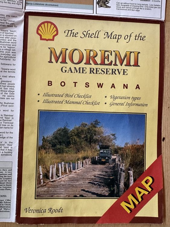 The SHELL Map of MOREMI Game Reserve | Kaufen auf Ricardo