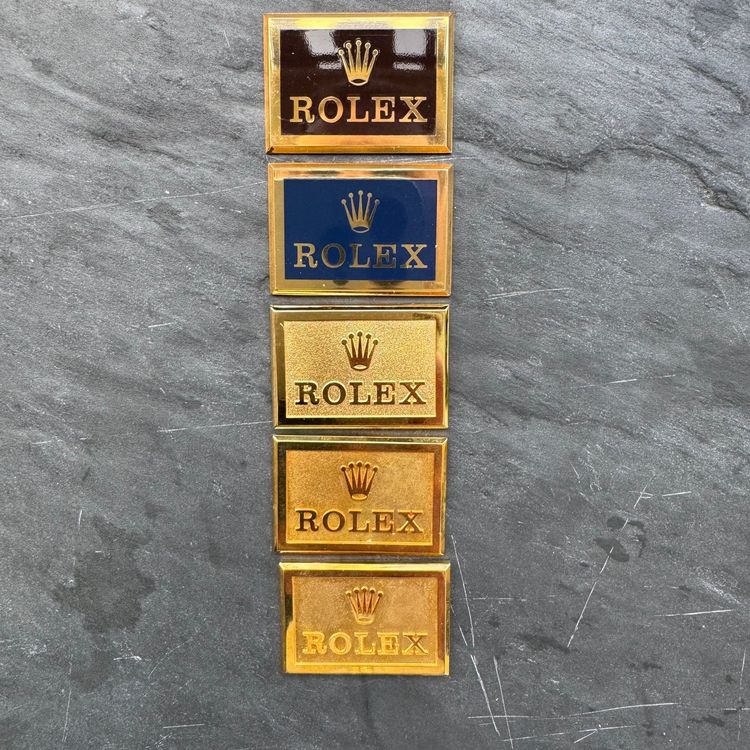 Rolex box metal emblem logo shield aufsteller | Kaufen auf Ricardo