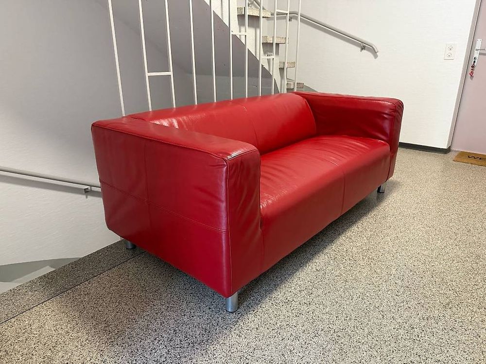 2er Sofa Leder rot | Kaufen auf Ricardo