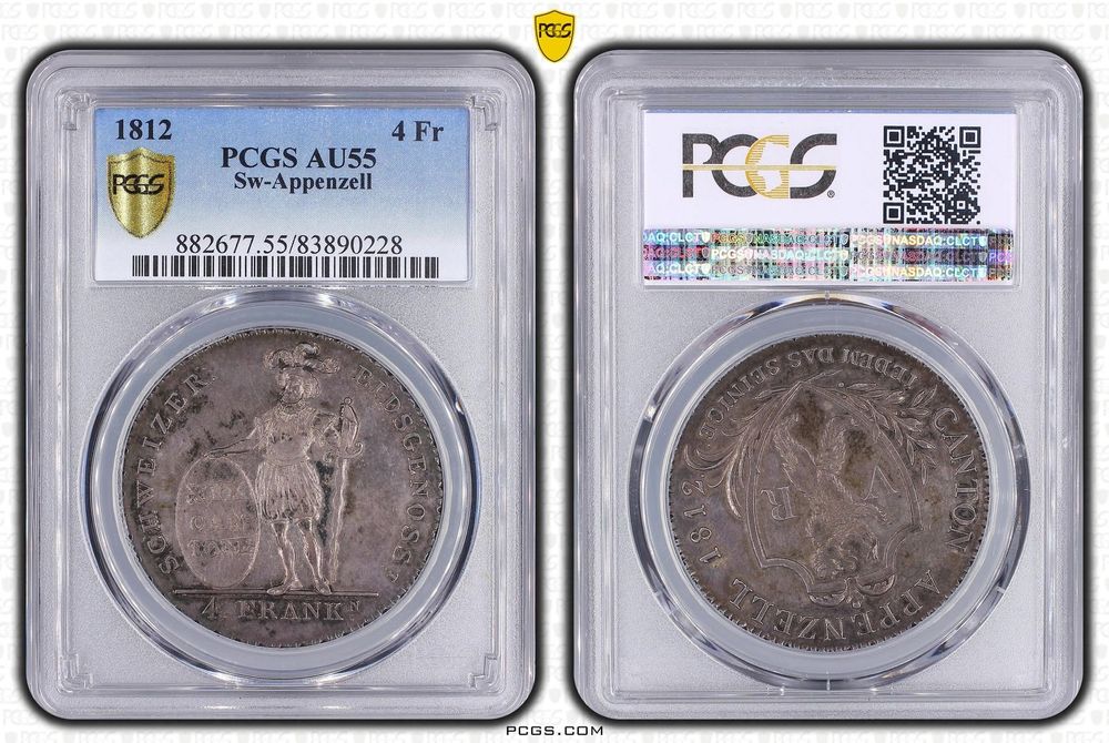 AU55 - 4 francs Appenzell 1812 (D'occasion) à Meyrin pour CHF 950 – avec livraison | Acheter sur ...