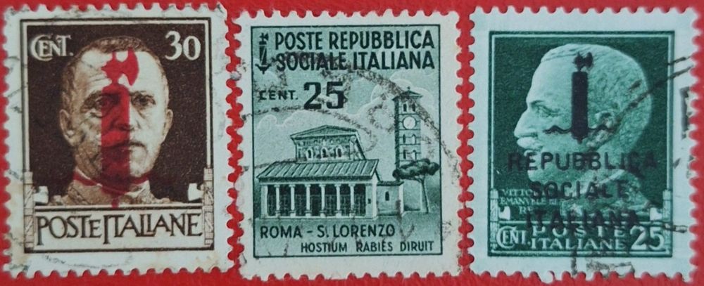 3 Timbres Poste Repubblica Sociale Italiana 1944 (D'occasion) à Genève ...