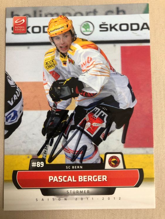 Pascal Berger SCB SCL Tiger Hockey Card signiert (Gebraucht) in Meierskappel für CHF 1 – mit ...
