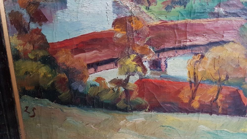 beau tableau paysage aux couleurs vives | Kaufen auf Ricardo