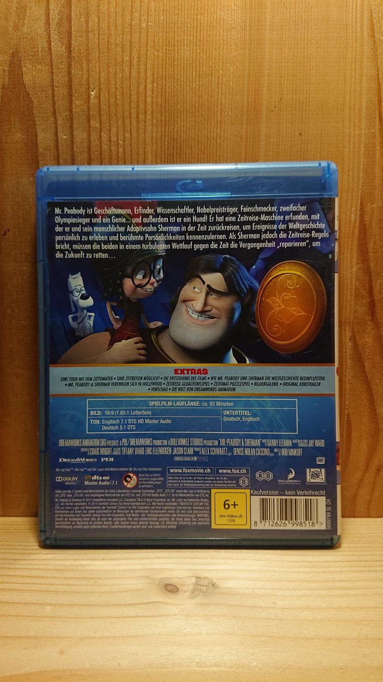 DIE ABENTEUER VON MR. PEABODY & SHERMAN Blu-Ray (Gebraucht) in ...