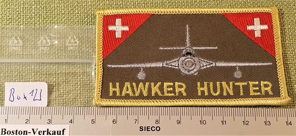 Box123 - Patch Aufnäher Schweiz Air Force Hawker Hunter (Gebraucht) in ...