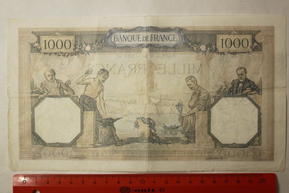 1000 fr 1938 (Gebraucht) in La plaine für CHF 10 – mit Lieferung auf ...