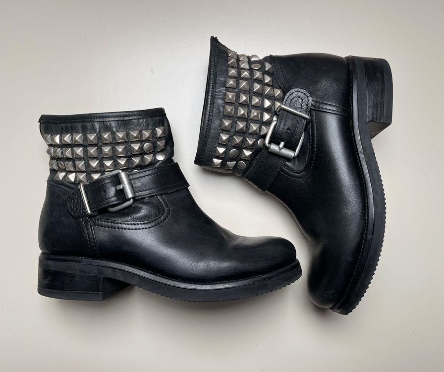 Stiefeletten mit Nieten, schwarz | Kaufen auf Ricardo