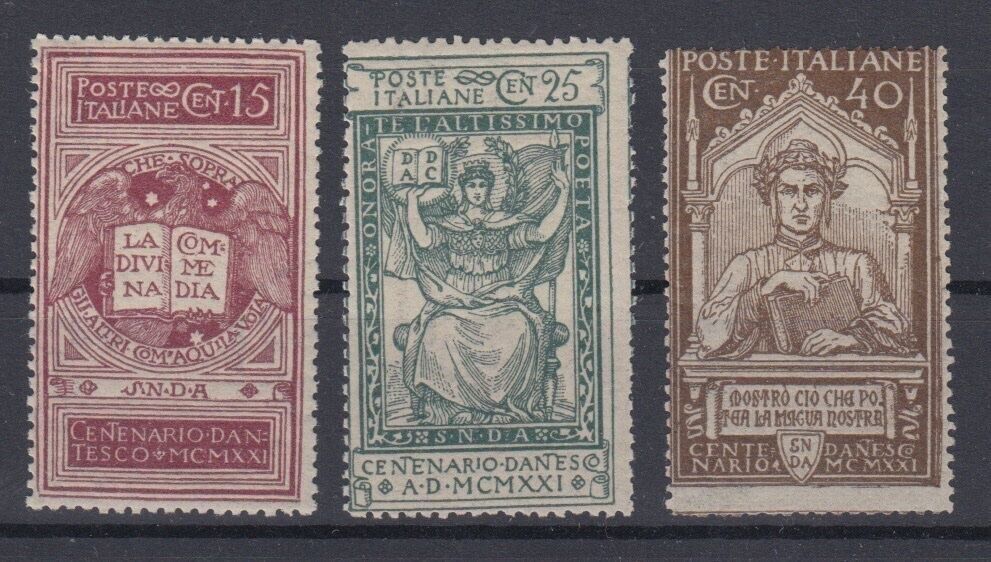Italien POSTE ITALIANE 1921 DANTE ALIGHIERI 141-143 ** | Kaufen auf Ricardo