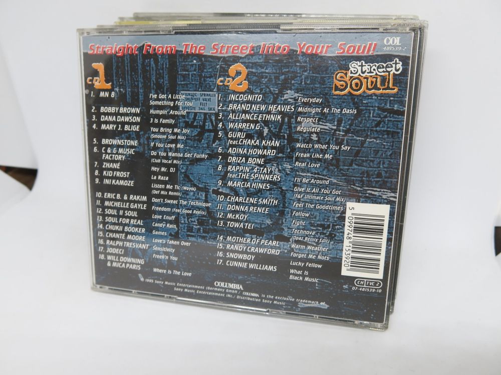 5 x 2 CDs: Touch My Soul, Body + Soul, Street Soul /90s + 01 (Gebraucht ...