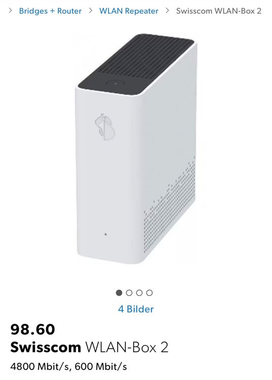 Swisscom WLAN-Box 2 (Repeater / Access Point) (Gebraucht) in Adliswil ...