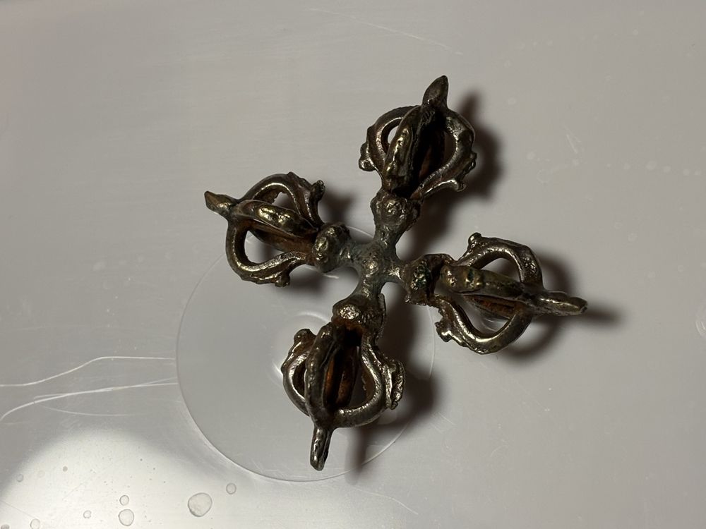 Vajra Tibétain, Dorje en bronze, croix bouddhiste rituelle (D'occasion ...
