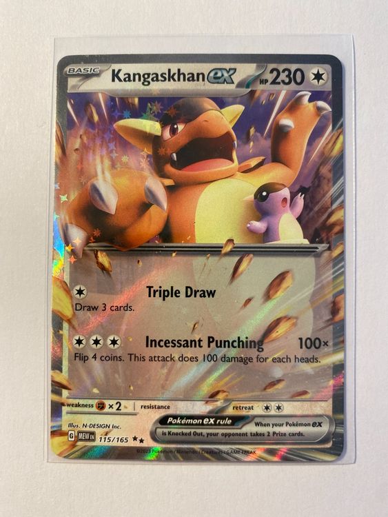 Pokemon Cards Ex Pokémon TCG Kangaskhan EX Scarlet & Violet-151 115/165 Holo Kangaskhan Ex 115 Value